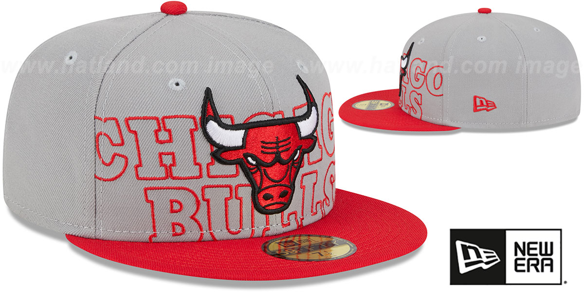 Chicago Bulls 2023 ALTERNATE NBA DRAFT Grey-Red Fitted Hat