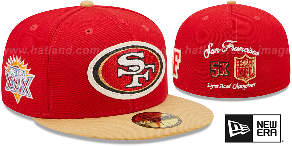 San Francisco 49ers LETTERMAN SIDE-PATCH Fitted Hat
