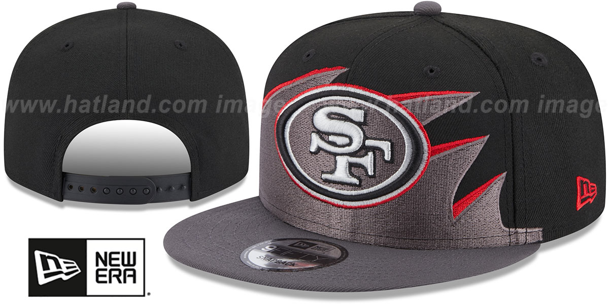 San Francisco 49ers NFL TIDAL WAVE SNAPBACK Black-Charcoal Hat