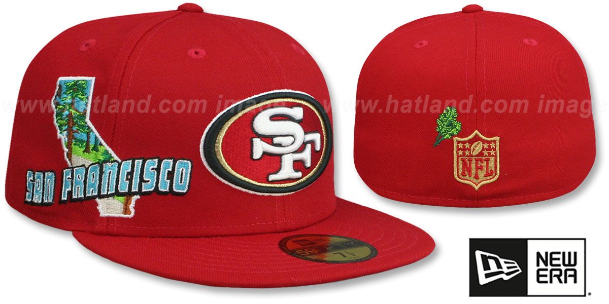 San Francisco 49ers STATEVIEW Red Fitted Hat by New Era