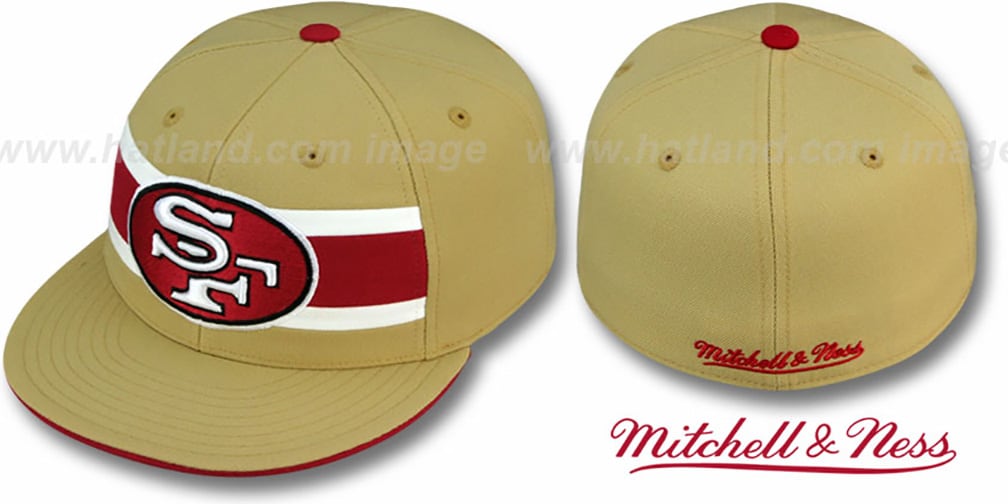 49ers THROWBACK TIMEOUT Old Gold Fitted Hat