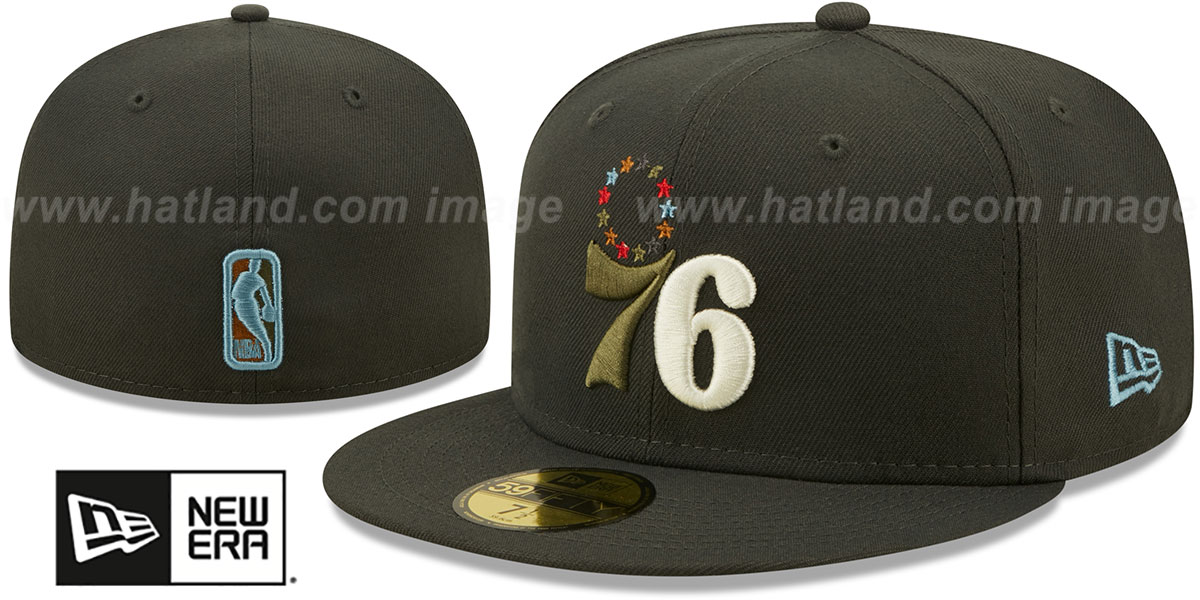 Philadelphia 76ers COLOR PACK MULTI Charcoal Fitted Hat