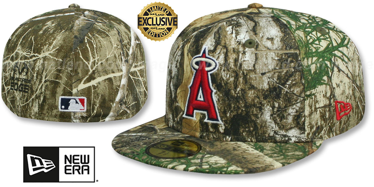 Los Angeles Angels MLB TEAM-BASIC Realtree Camo Fitted Hat