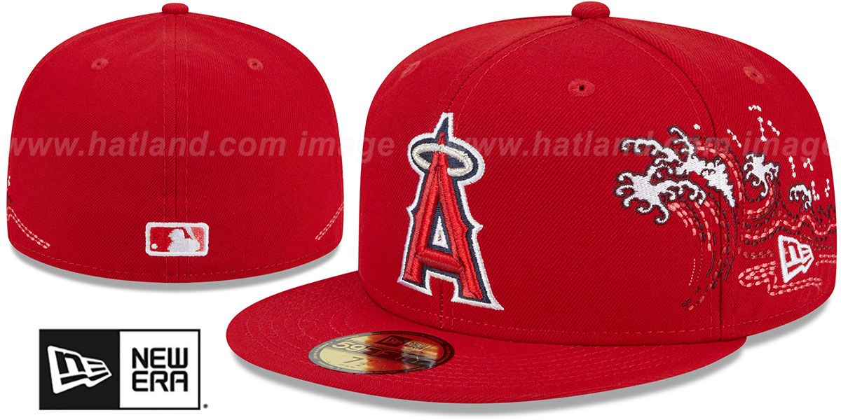 Los Angeles Anaheim Angels TONAL WAVE Red Fitted Hat