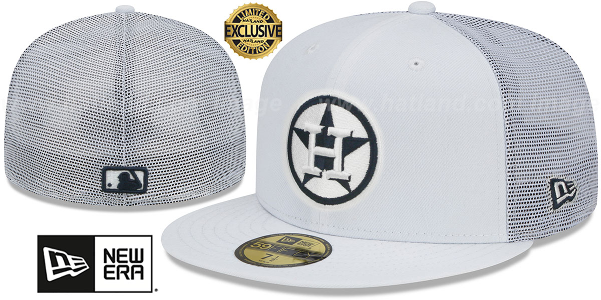 Houston Astros BATTING PRACTICE TRUCKER White Fitted Hat