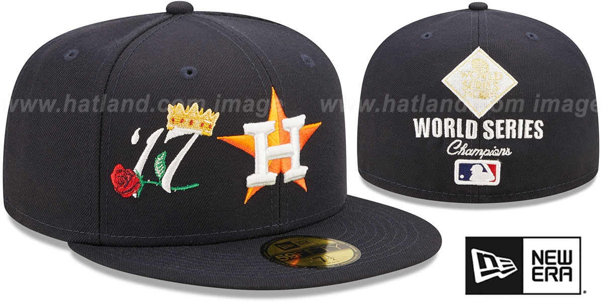 Houston Astros CROWN CHAMPS Navy Fitted Hat by New Era