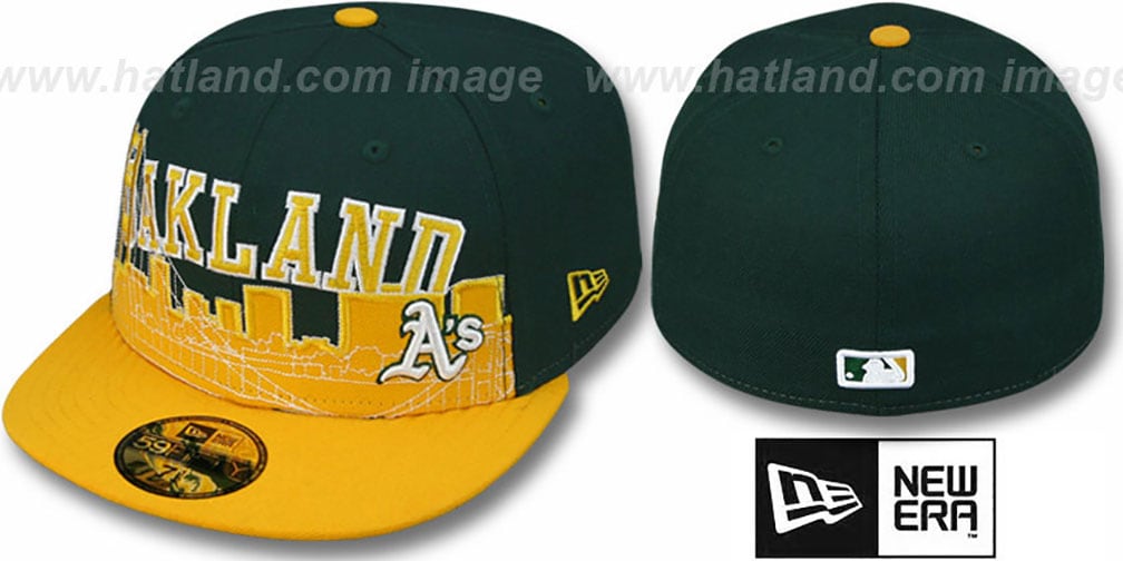 Athletics CITY-LINE Green-Gold Fitted Hat by New Era