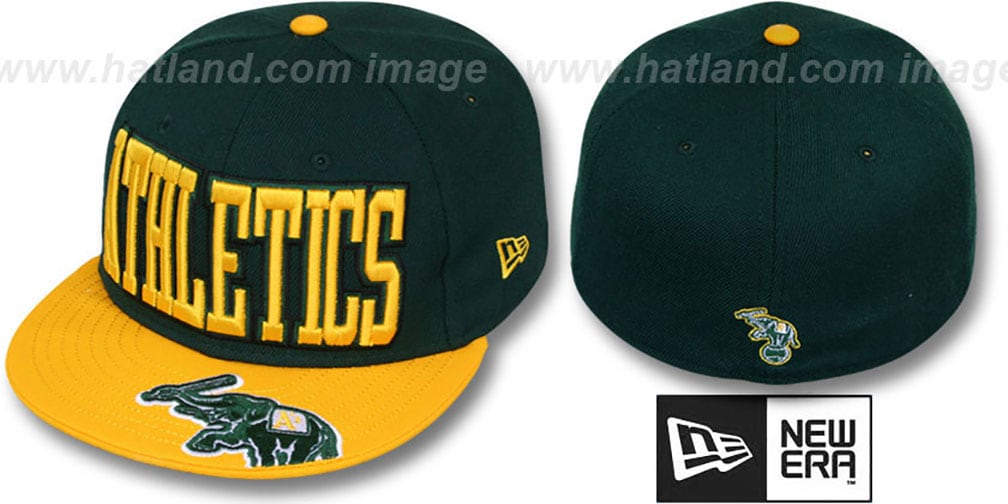 Oakland Athletics EPIC WORD Green-Gold Fitted Hat by New Era