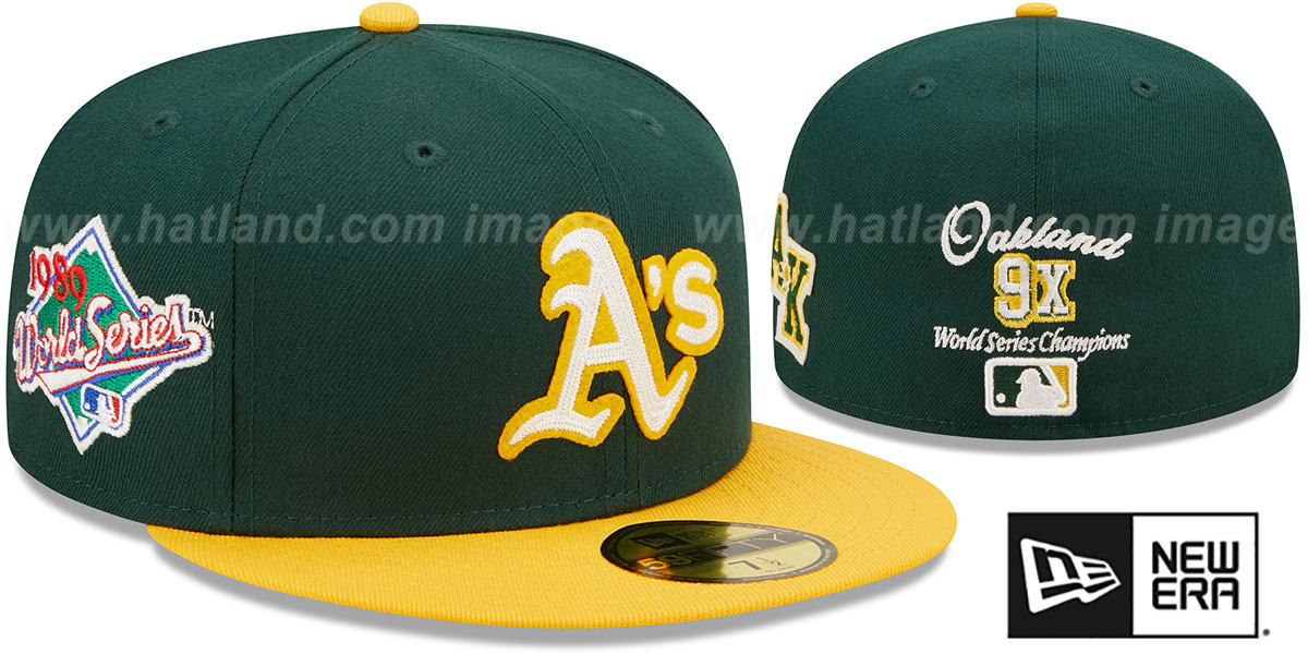 Oakland Athletics LETTERMAN SIDE-PATCH Fitted Hat by New Era