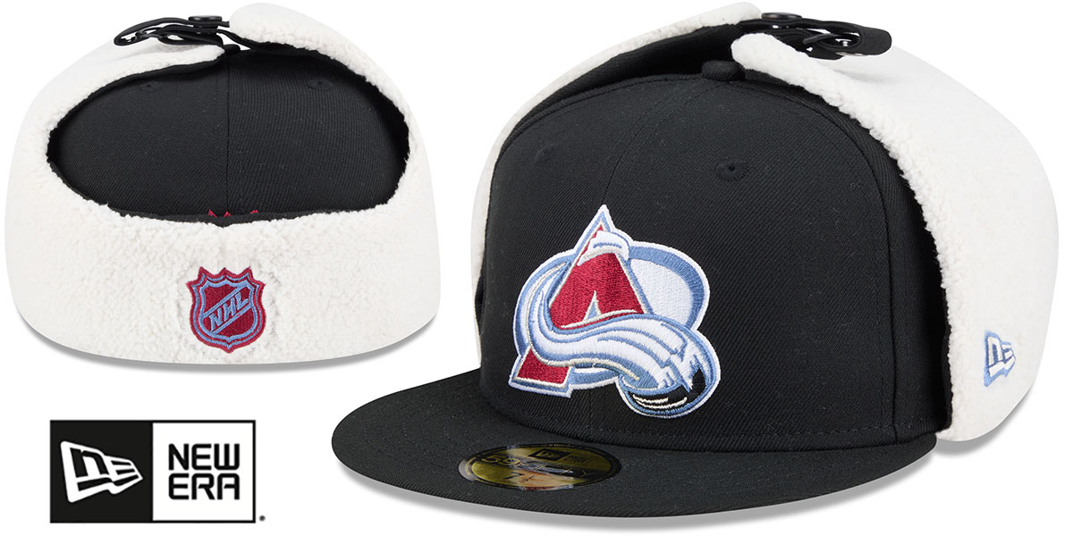 Colorado Avalanche CLASSIC DOGEAR Black Fitted Hat