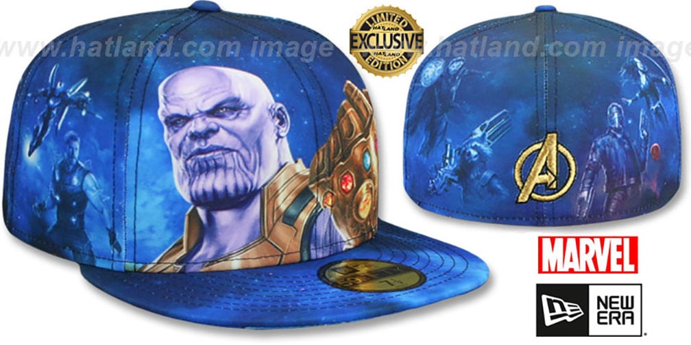 Marvel Avengers INFINITY WAR ALL-OVER Fitted Hat by New Era