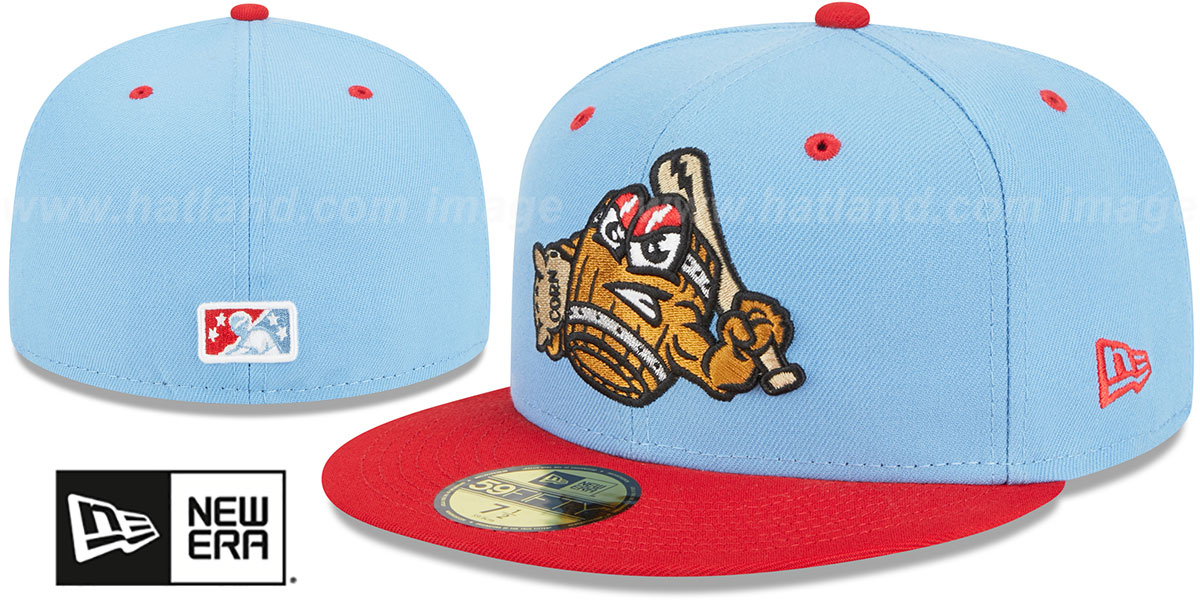 Louisville Bats THEME NIGHT Sky-Red Fitted Hat by New Era