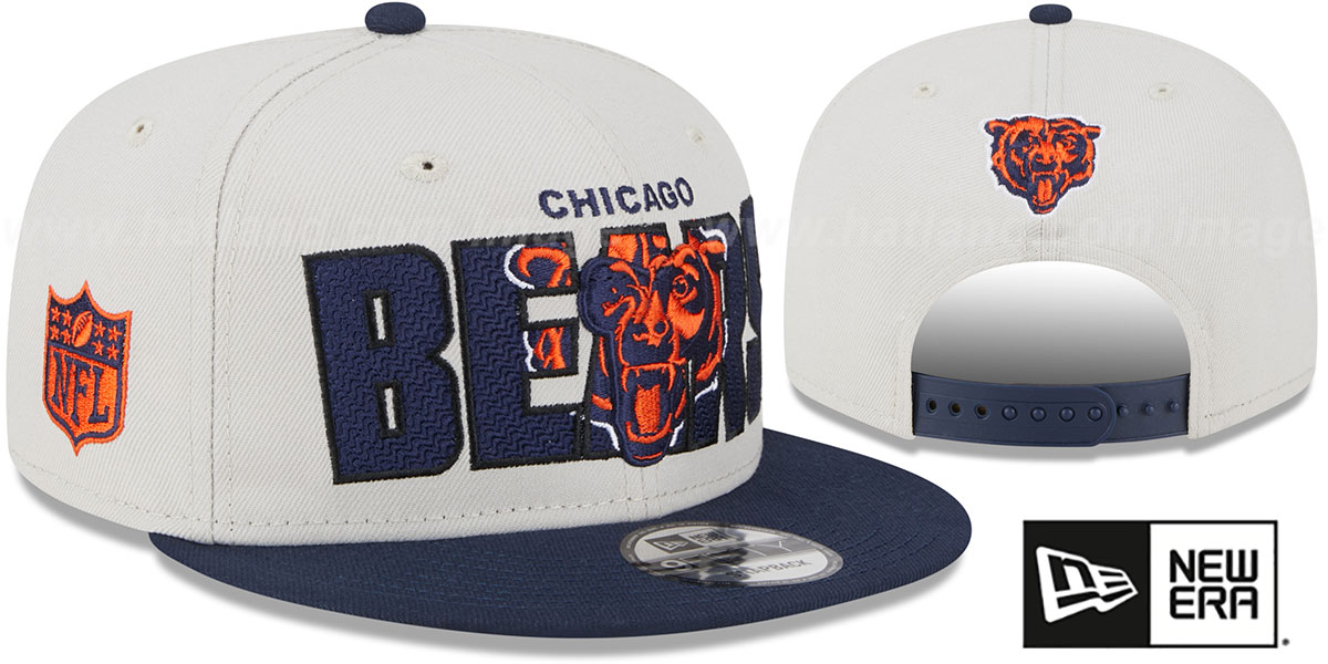 Chicago Bears 2023 NFL DRAFT SNAPBACK Stone-Navy Hat