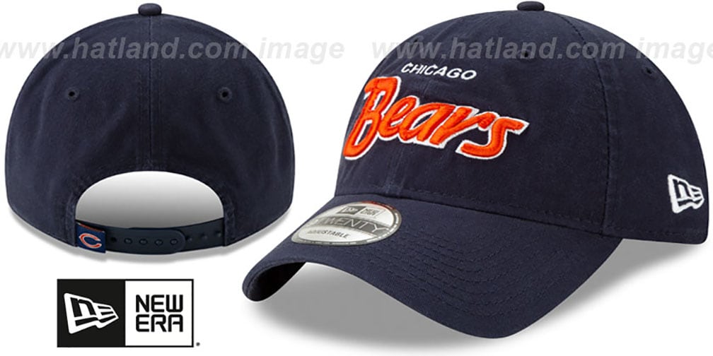 Chicago Bears RETRO-SCRIPT SNAPBACK Navy Hat by New Era