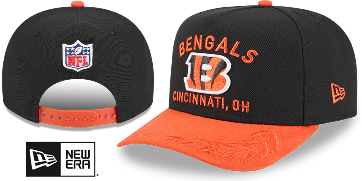 Cincinnati Bengals 2025 NFL DRAFT ONSTAGE A-FRAME SNAPBACK Black-