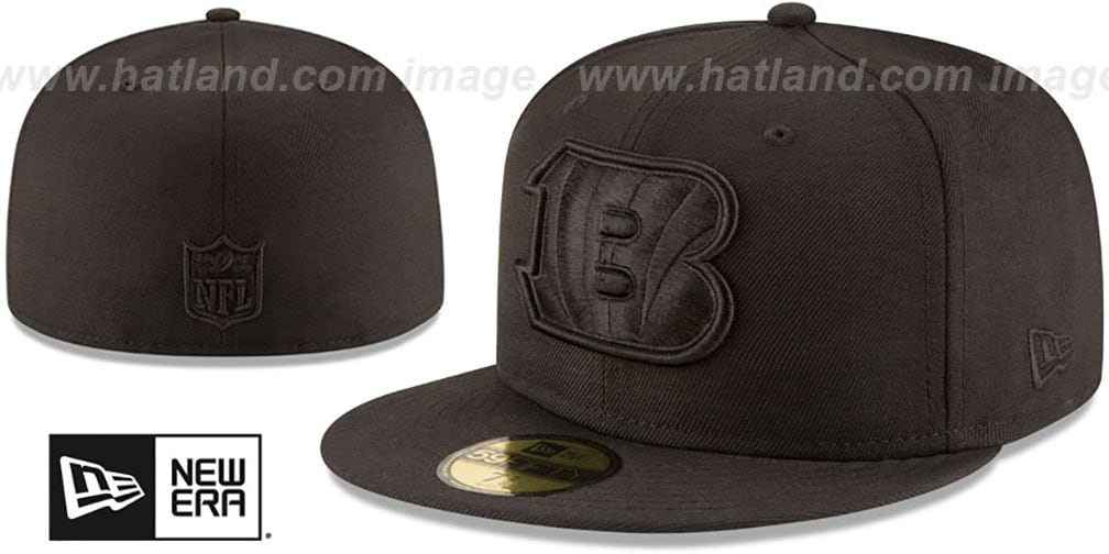 Cincinnati Bengals NFL TEAM-BASIC BLACKOUT Fitted Hat