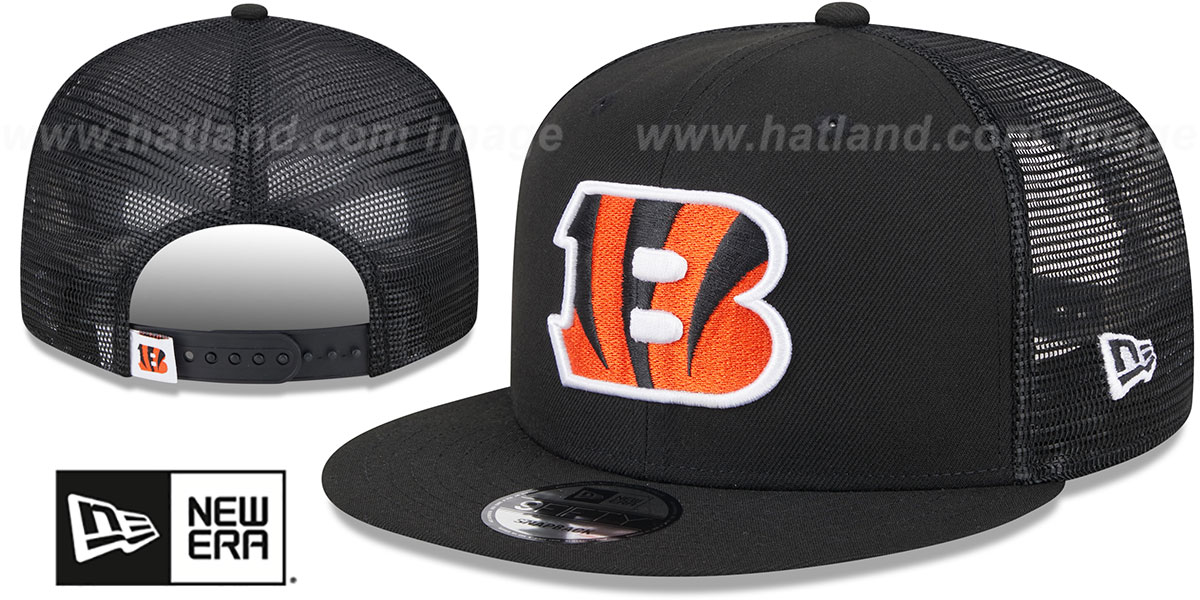 Cincinnati Bengals TEAM-BASIC TRUCKER SNAPBACK Black Hat