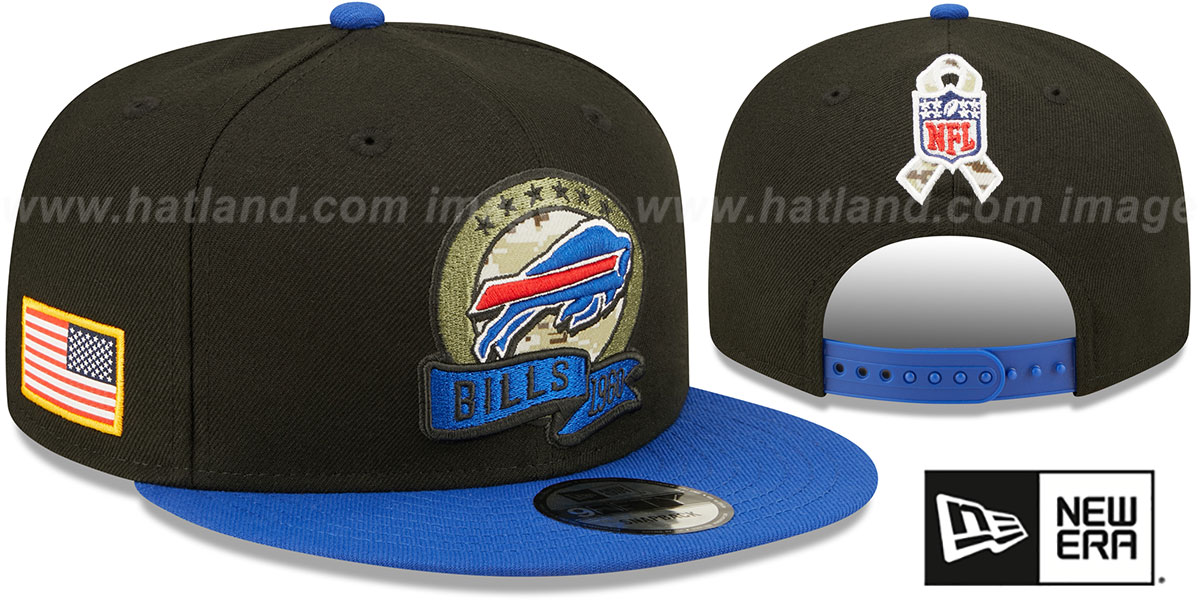 Buffalo Bills 2022 SALUTE-TO-SERVICE SNAPBACK Black-Royal Hat