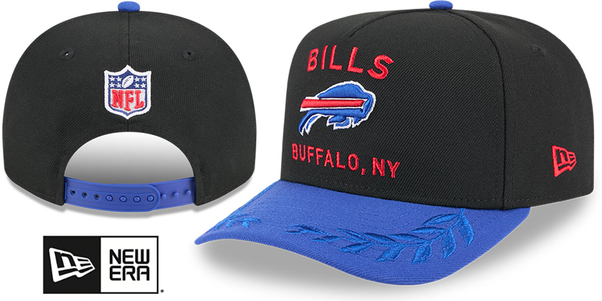Buffalo Bills 2025 NFL DRAFT ONSTAGE A-FRAME SNAPBACK Black-Royal