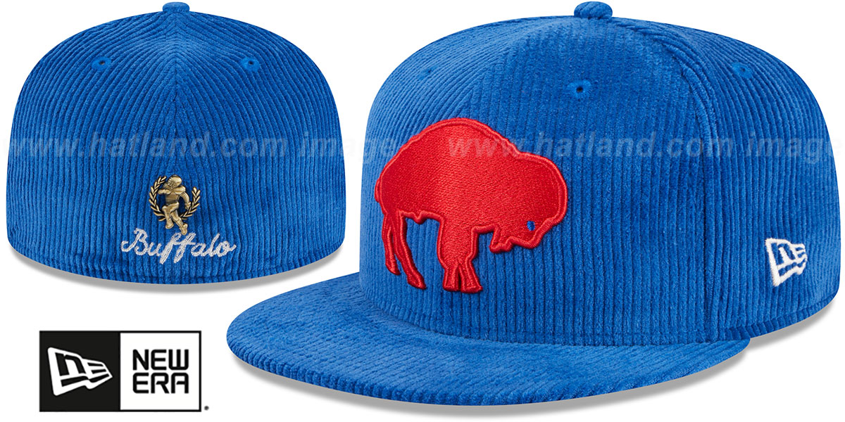 Buffalo Bills LETTERMAN PIN CORDUROY Royal Fitted Hat