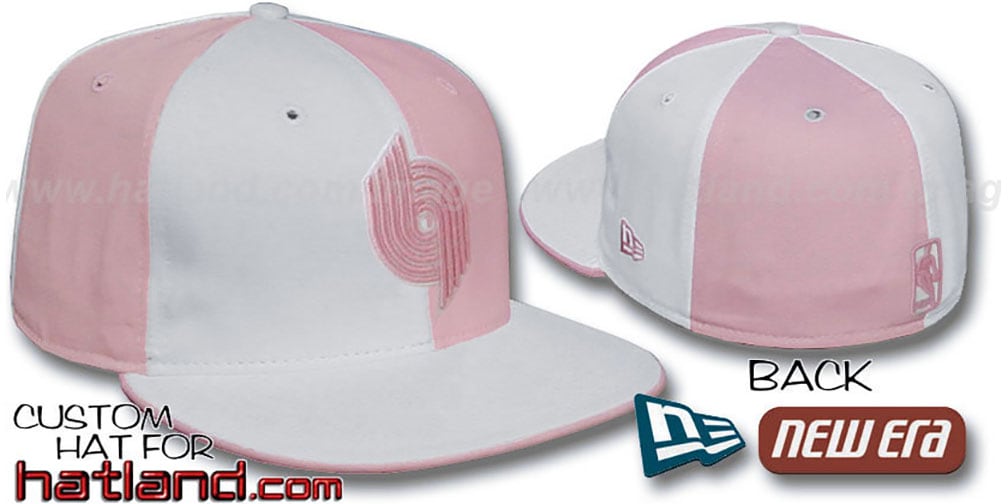 Blazers PINWHEEL White-Pink Fitted Hat by New Era