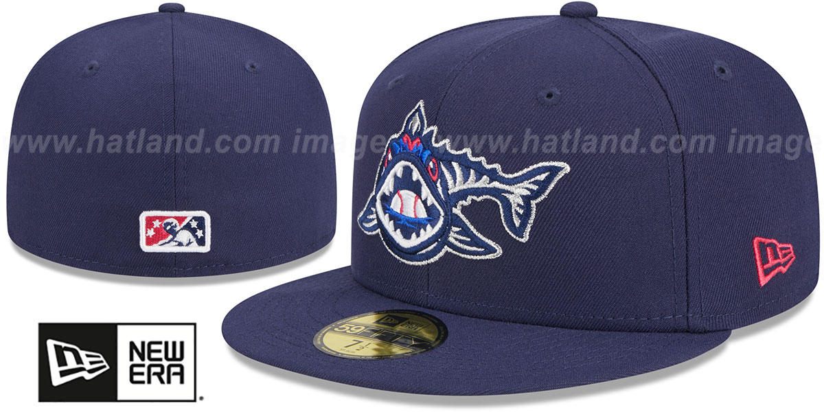 Pensacola Blue Wahoos 2024 THEME NIGHT Navy Fitted Hat