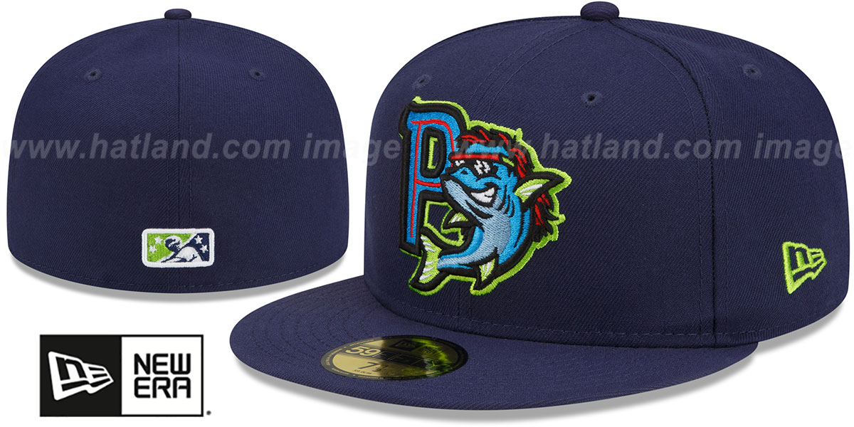 Pensacola Blue Wahoos THEME NIGHT Navy Fitted Hat by New Era