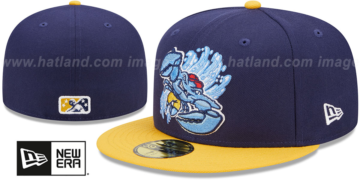 Jersey Shore BlueClaws MILB MARVEL DEFENDERS Navy-Gold Fitted Hat