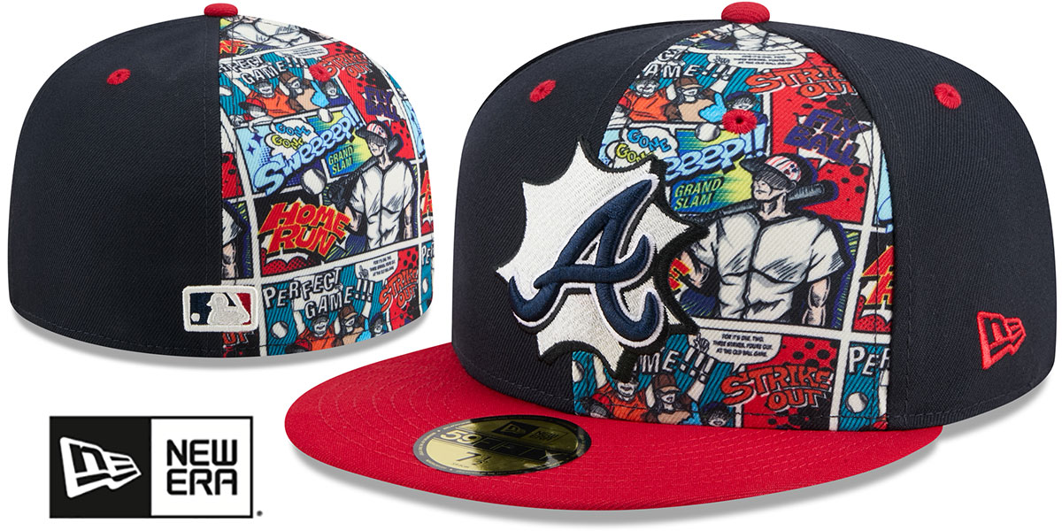 Atlanta Braves DIAMOND HERO Navy-Red Fitted Hat by New Era