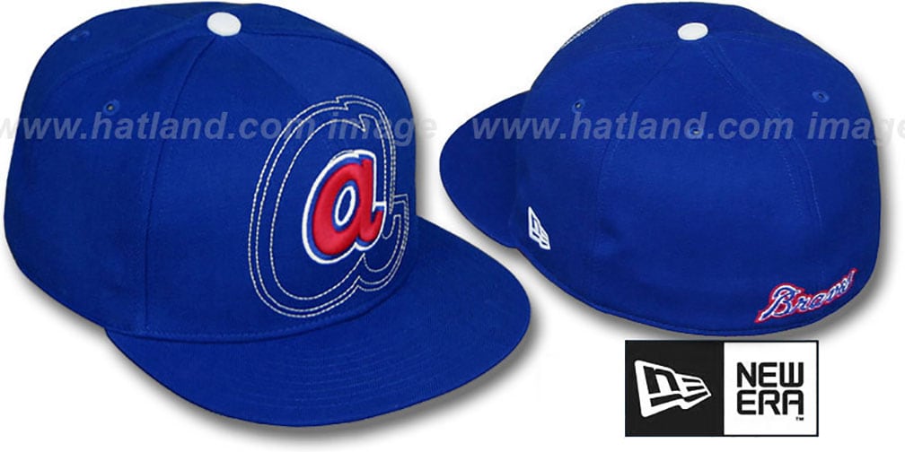 Atlanta Braves COOP SHADOW BIG-ONE Royal Fitted Hat