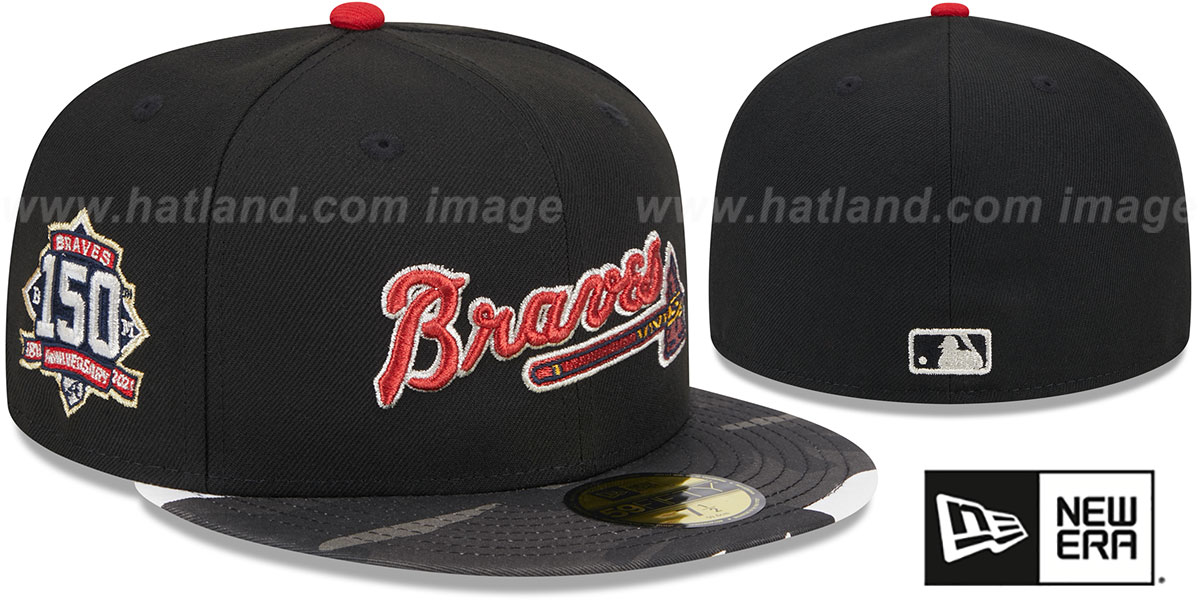 Atlanta Braves METALLIC CAMO Fitted Hat by New Era