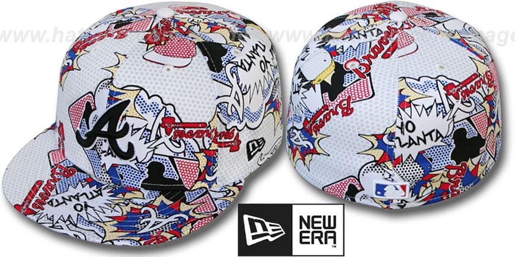 Braves YO-CITY POP-UP White-Multi Fitted Hat by New Era