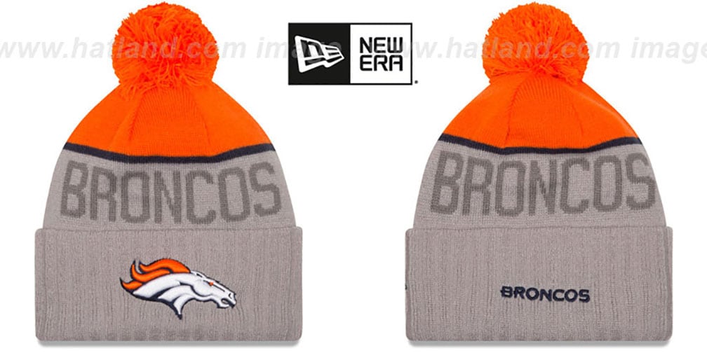 Denver Broncos 2015 STADIUM Grey-Orange Knit Beanie Hat