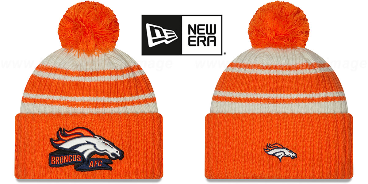 Denver Broncos 2022 NFL SIDELINE Knit Beanie Hat by New Era