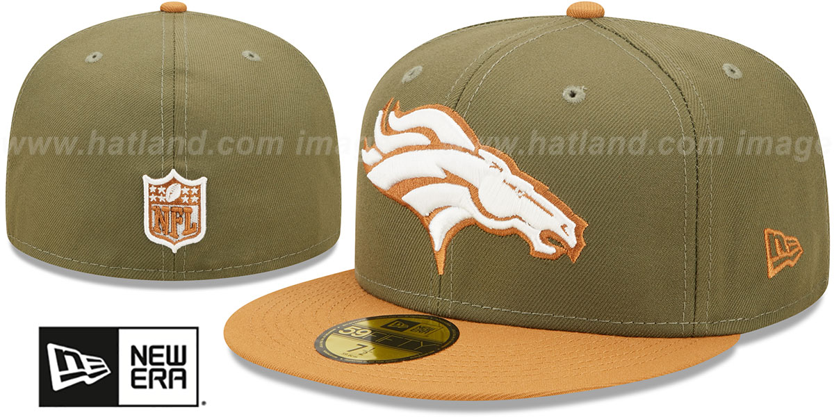 Denver Broncos 2T COLOR PACK Olive-Tan Fitted Hat by New Era