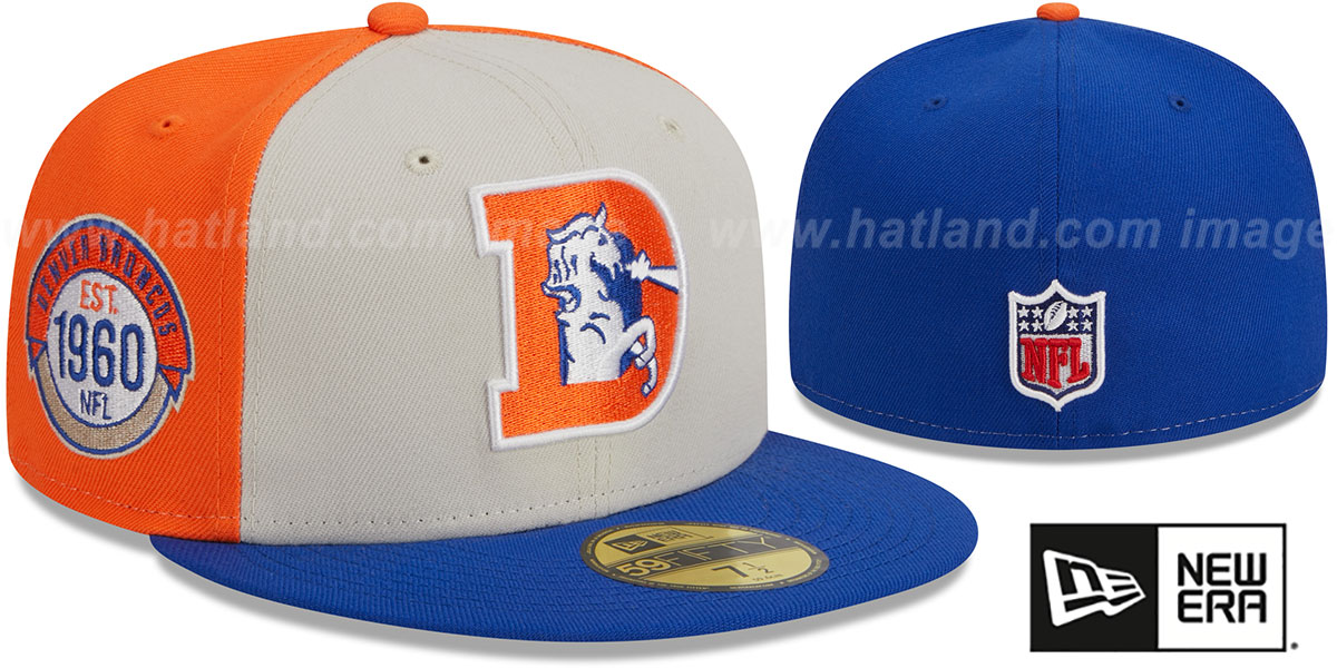 Denver Broncos HISTORIC SIDELINE PINWHEEL Fitted Hat