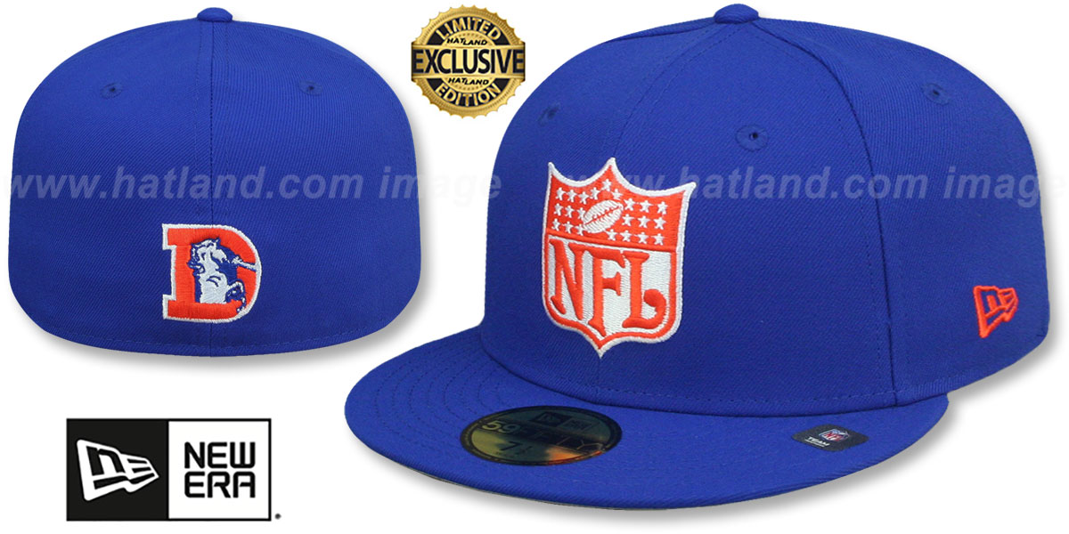 Denver Broncos THROWBACK NFL SHIELD-BASIC Royal Fitted Hat