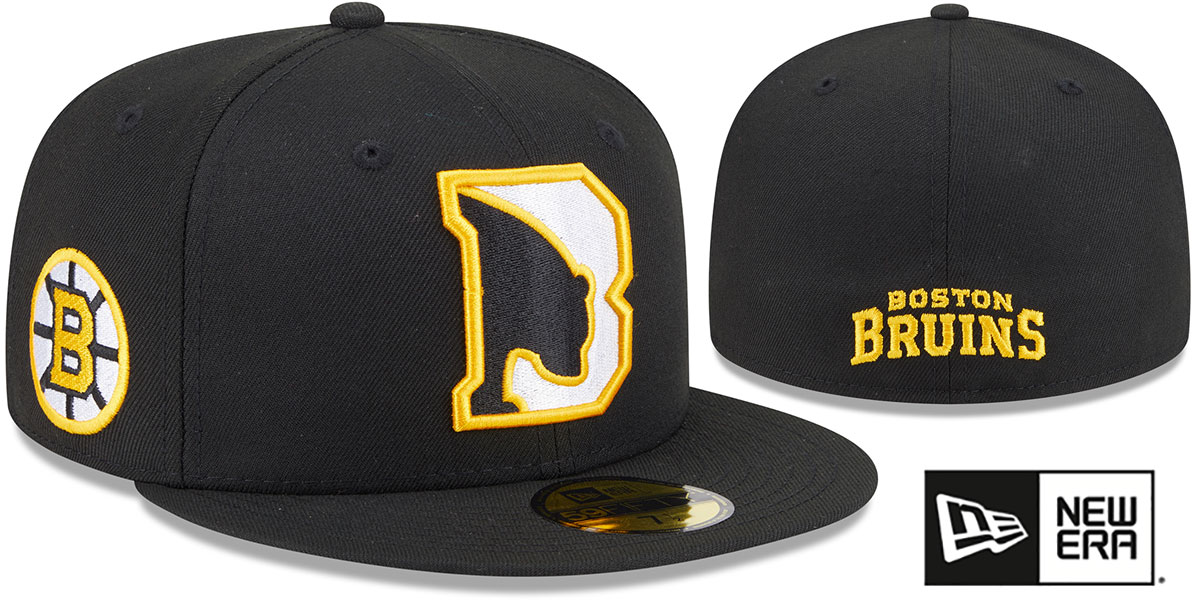 Boston Bruins DECEPTOR Black Fitted Hat by New Era