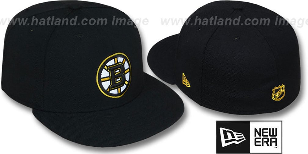 Boston Bruins TEAM-BASIC Black Fitted Hat by New Era