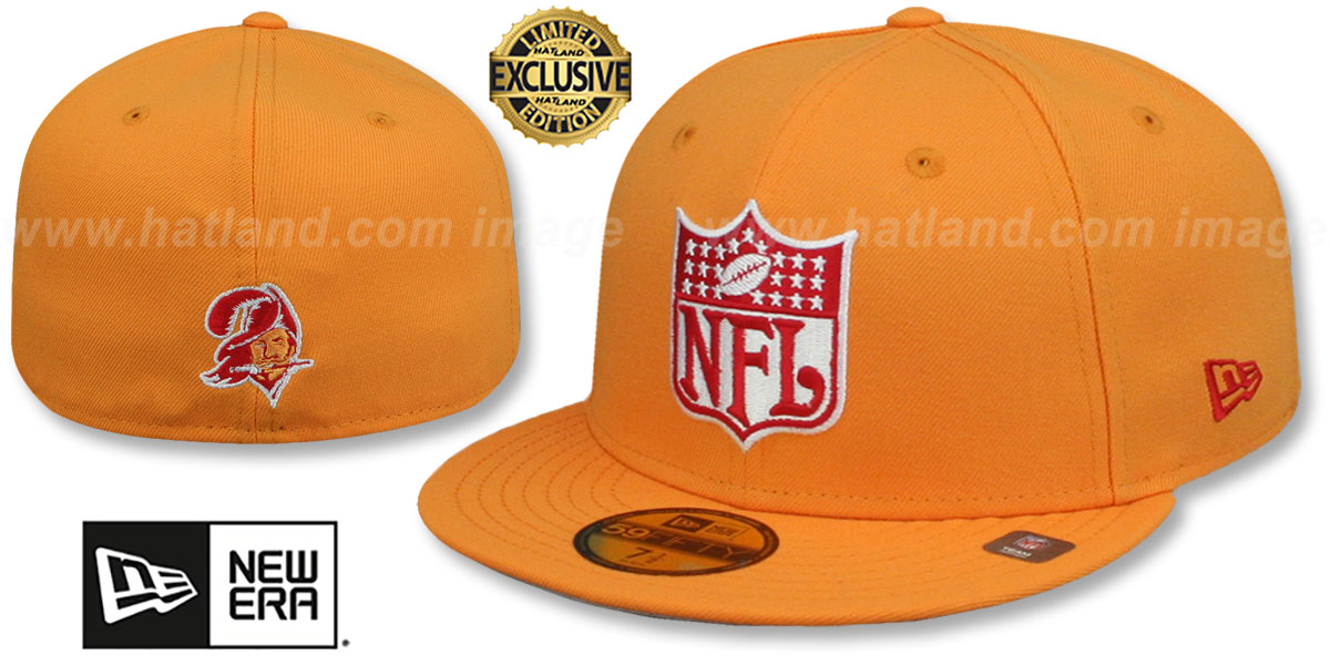Tampa Bay Buccaneers THROWBACK NFL SHIELD-BASIC Orange Fitted Hat