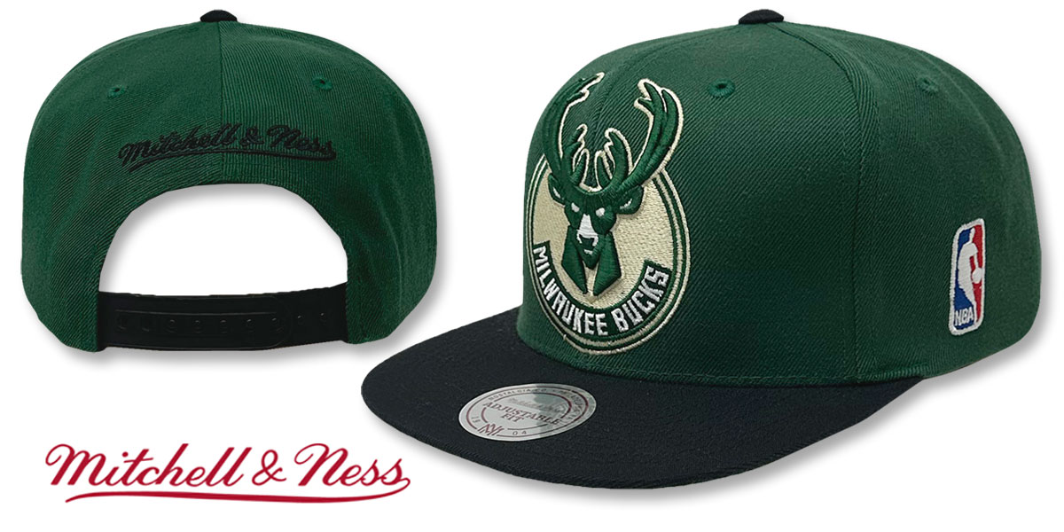 Milwaukee Bucks 2T XL-LOGO SNAPBACK Green-Black Hat