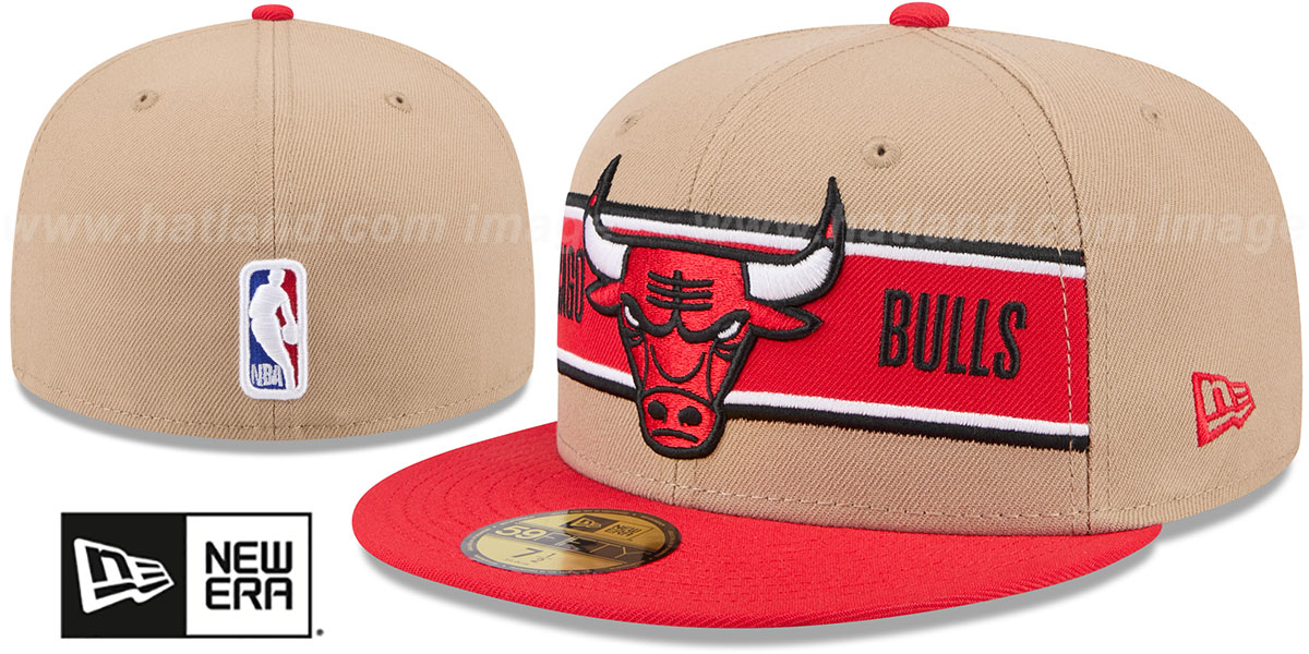Chicago Bulls 2024 NBA DRAFT Camel-Red Fitted Hat by New Era