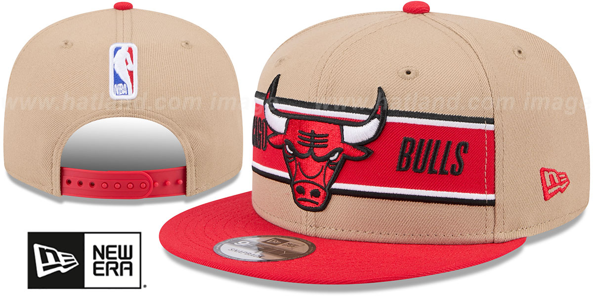 Chicago Bulls 2024 NBA DRAFT SNAPBACK Camel-Red Hat