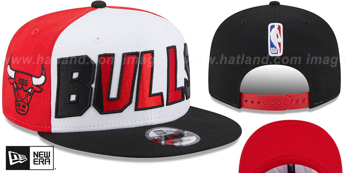 Chicago Bulls COLOR BLOCK BACK HALF SNAPBACK Hat by New Era