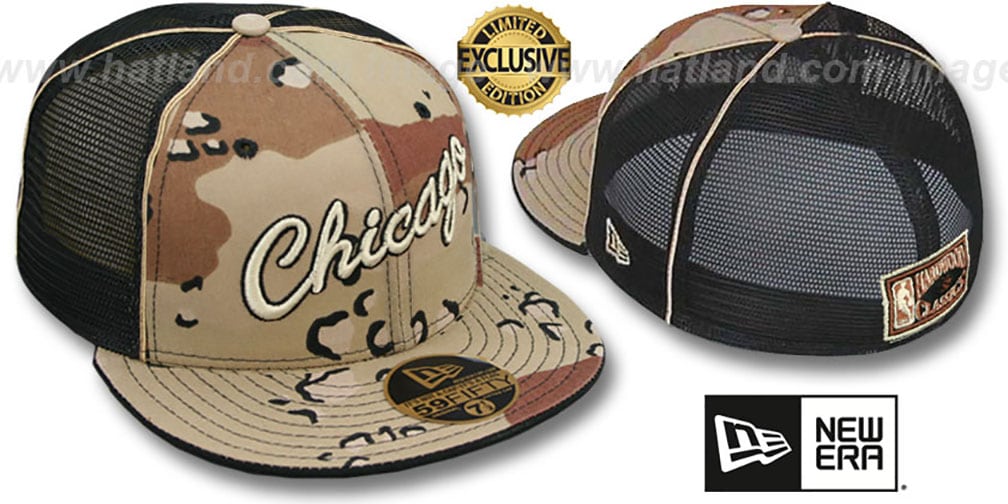Chicago Bulls HWC DESERT STORM MESH-BACK Fitted Hat