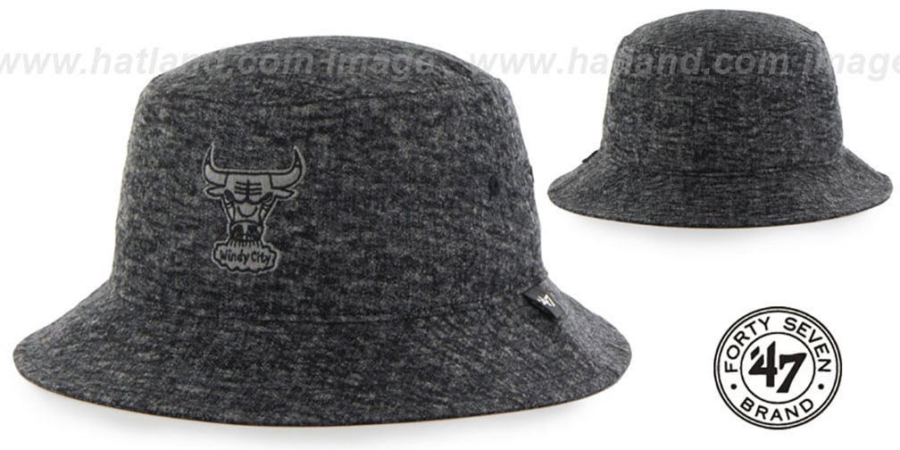 Chicago Bulls LEDGEBROOK BUCKET Black Hat by Twins 47 Brand