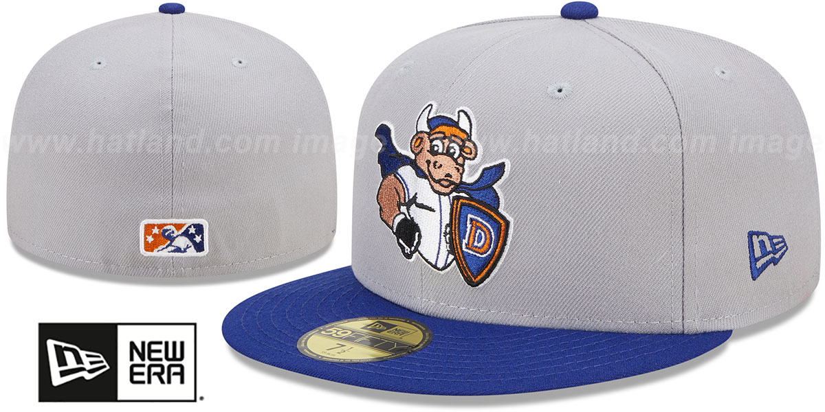 Durham Bulls MILB MARVEL DEFENDERS Grey-Royal Fitted Hat