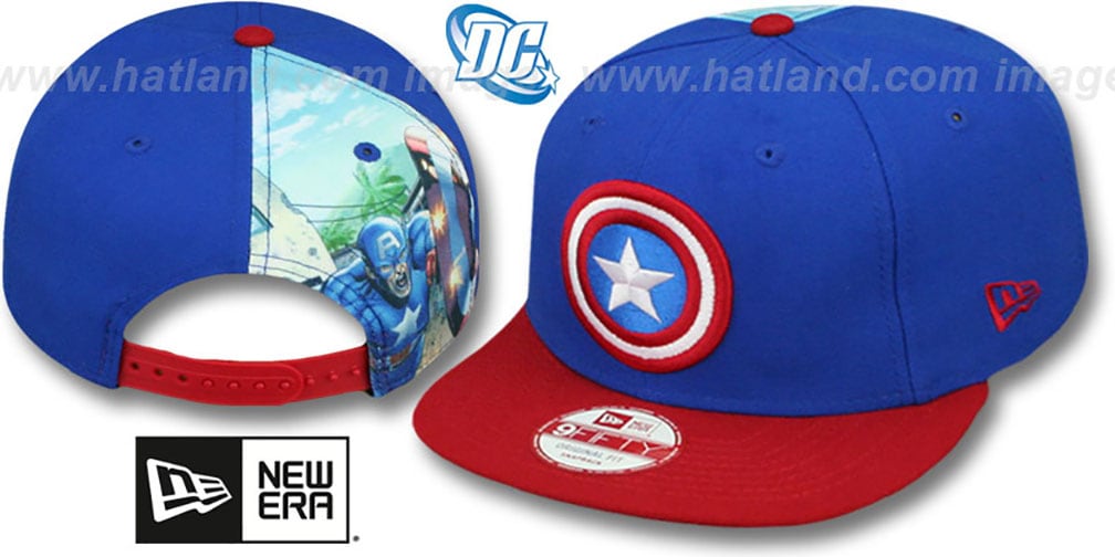 Captain America QUARTER-SUB SNAPBACK Royal-Red Hat