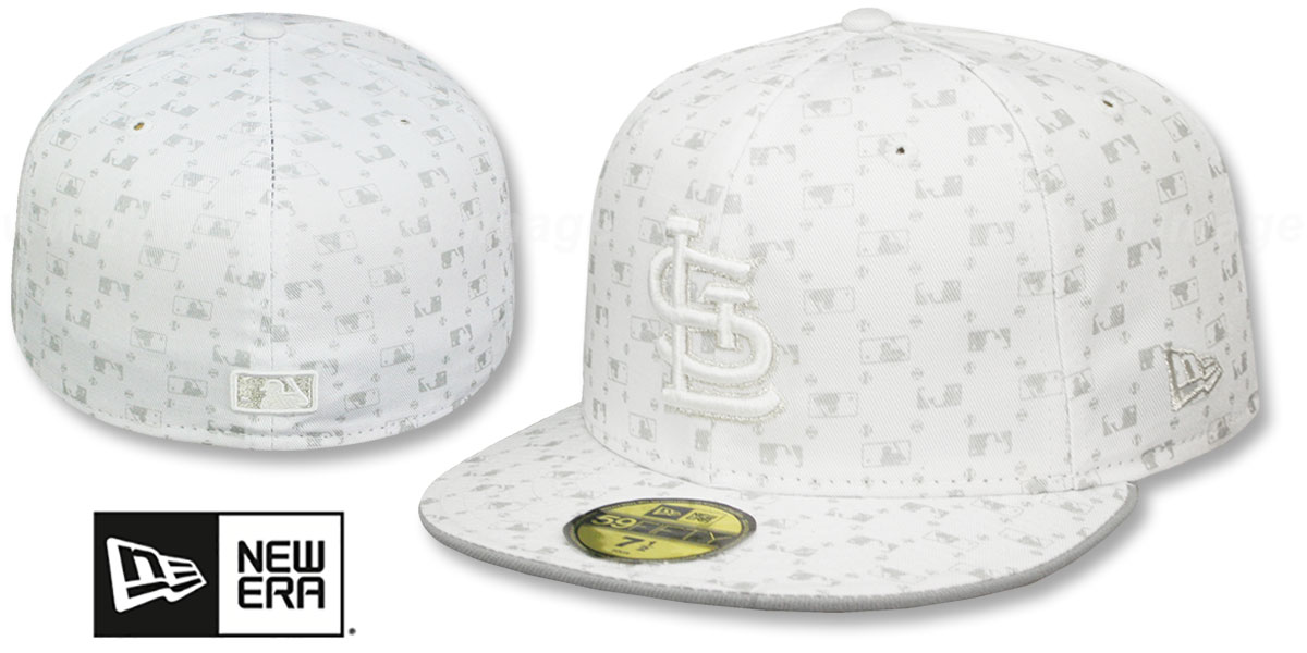 St. Louis Cardinals MLB FLOCKING White-Grey Fitted Hat