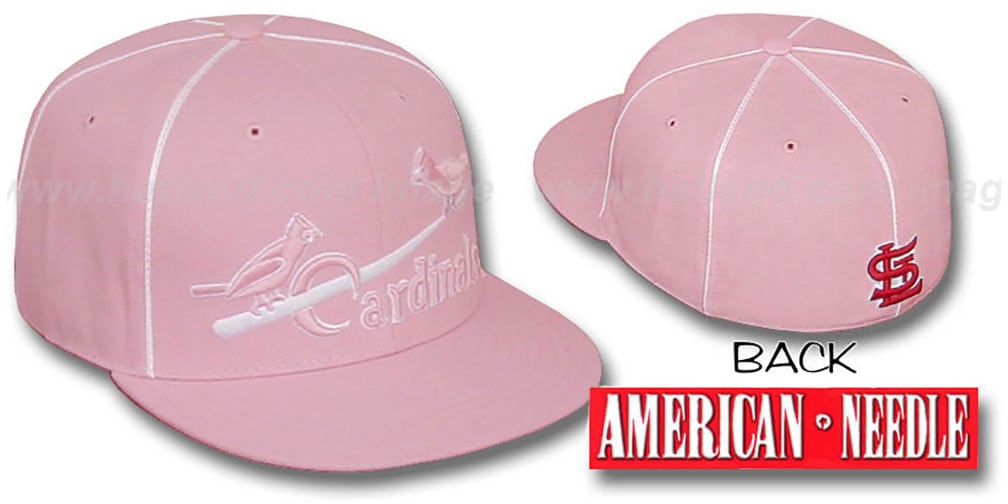 St. Louis Cardinals PINK CADDY Fitted Hat by American Needle